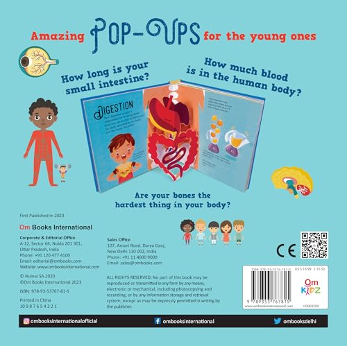 Pop Up Human Body Book for Kids: Amazing Anatomy | 3D Body Wonders ...