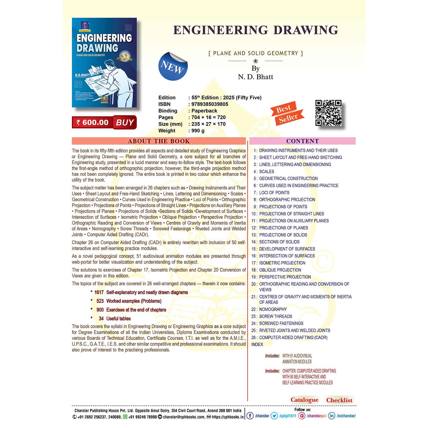 Engineering Drawing By N. D. Bhatt