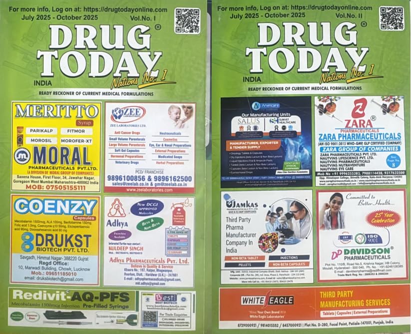 Drug Today ( Vol - I & II ) July 2025 - October 2025 (English Version)