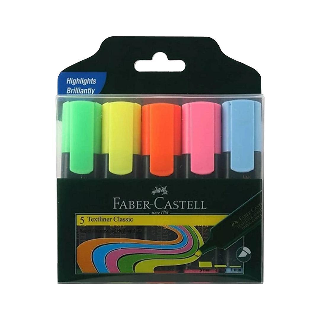 Faber Castell Textliner Classic Highlighter Marker Set for Study and ...
