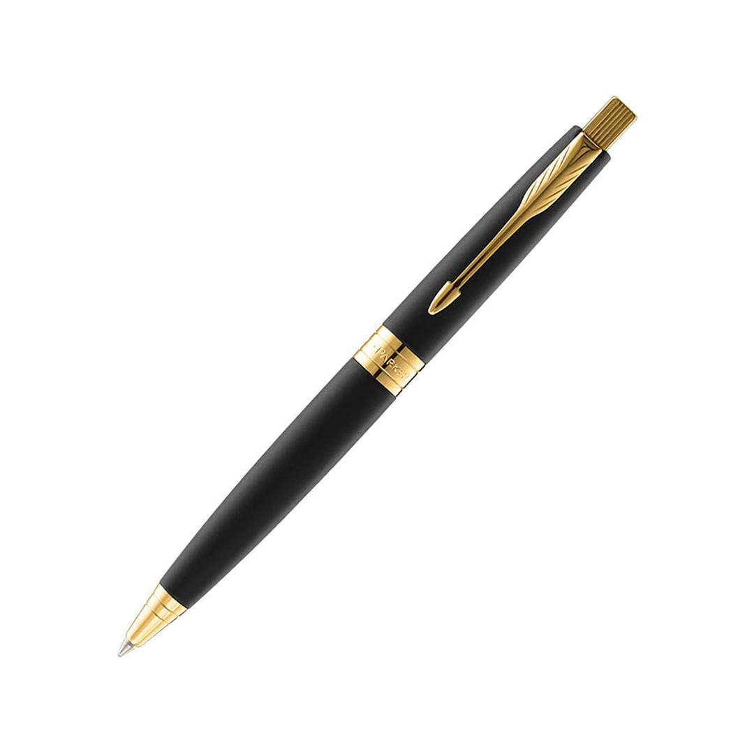 Parker Aster Lacque Black Gold Trim Ballpoint Pen | Retail Maharaj