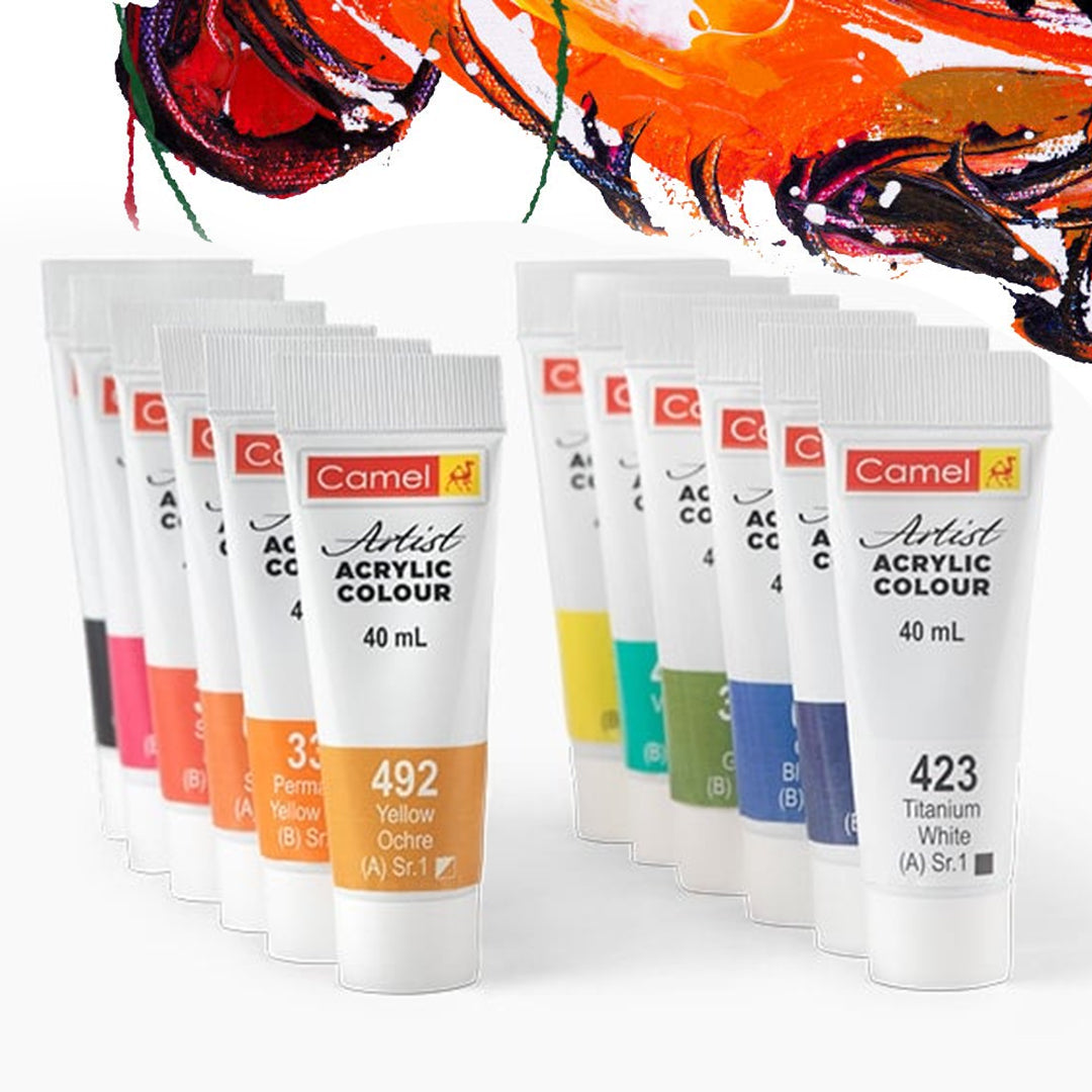 Camel Artist Acrylic Colour 40ml Tube Open Stock Professional Artist ...