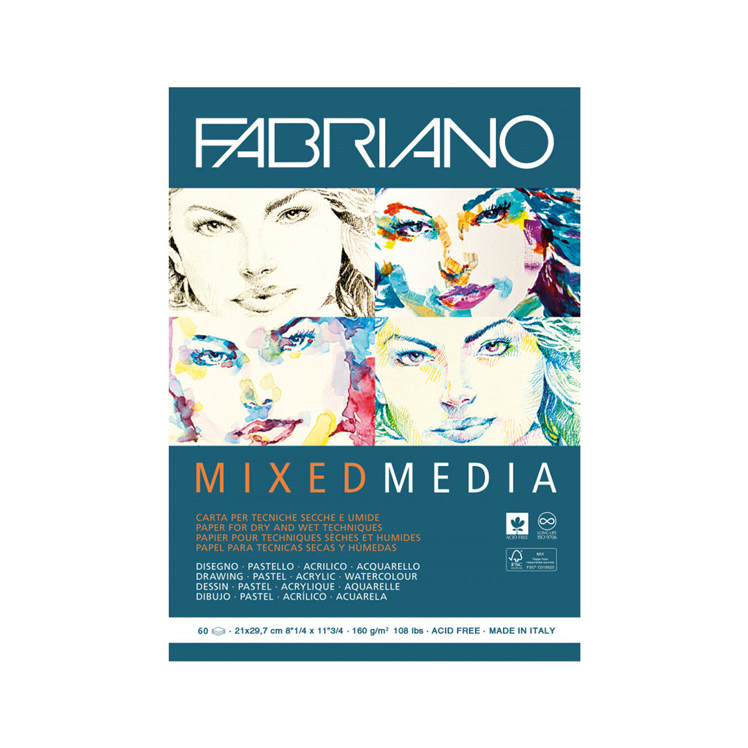 Fabriano Mixed Media Pad 160 GSM – A4 & A3 | Retail Maharaj