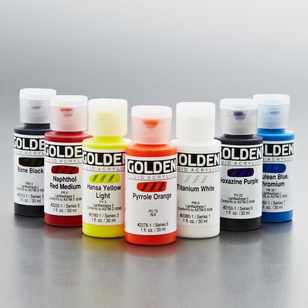 Golden Fluid Acrylic Colours 30 ml – Professional Artist Acrylic Paint ...