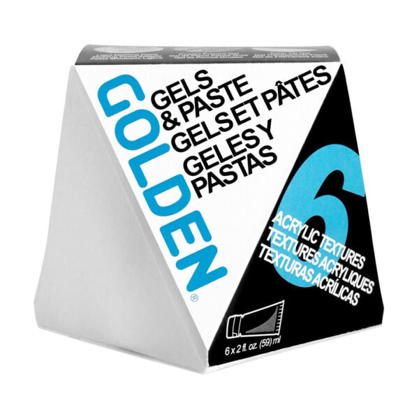 Golden Gel and Molding Paste Set of 6 Professional Acrylic Texture ...