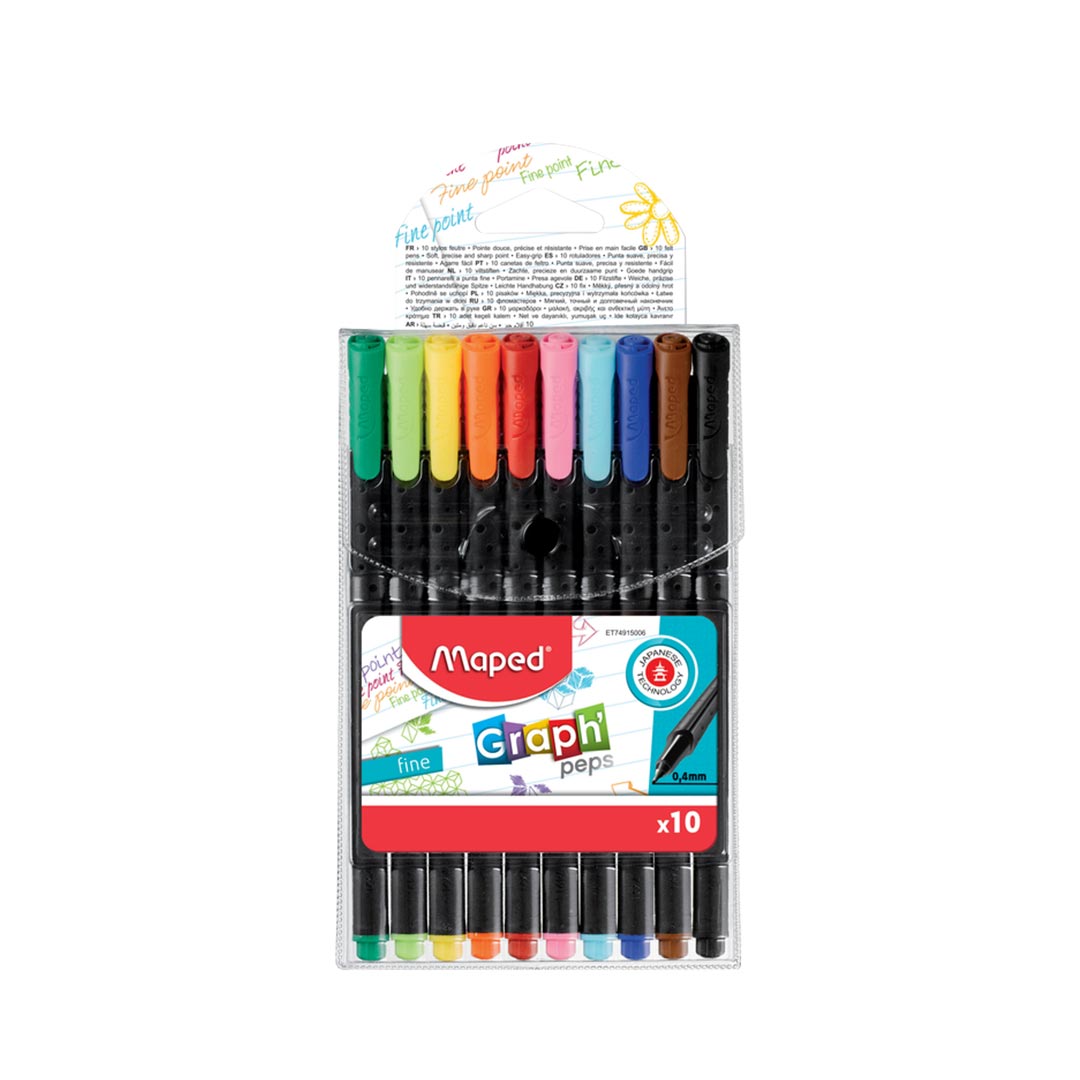 Maped Graph Peps Precision Fineliner Pens Assorted Set | Retail Maharaj