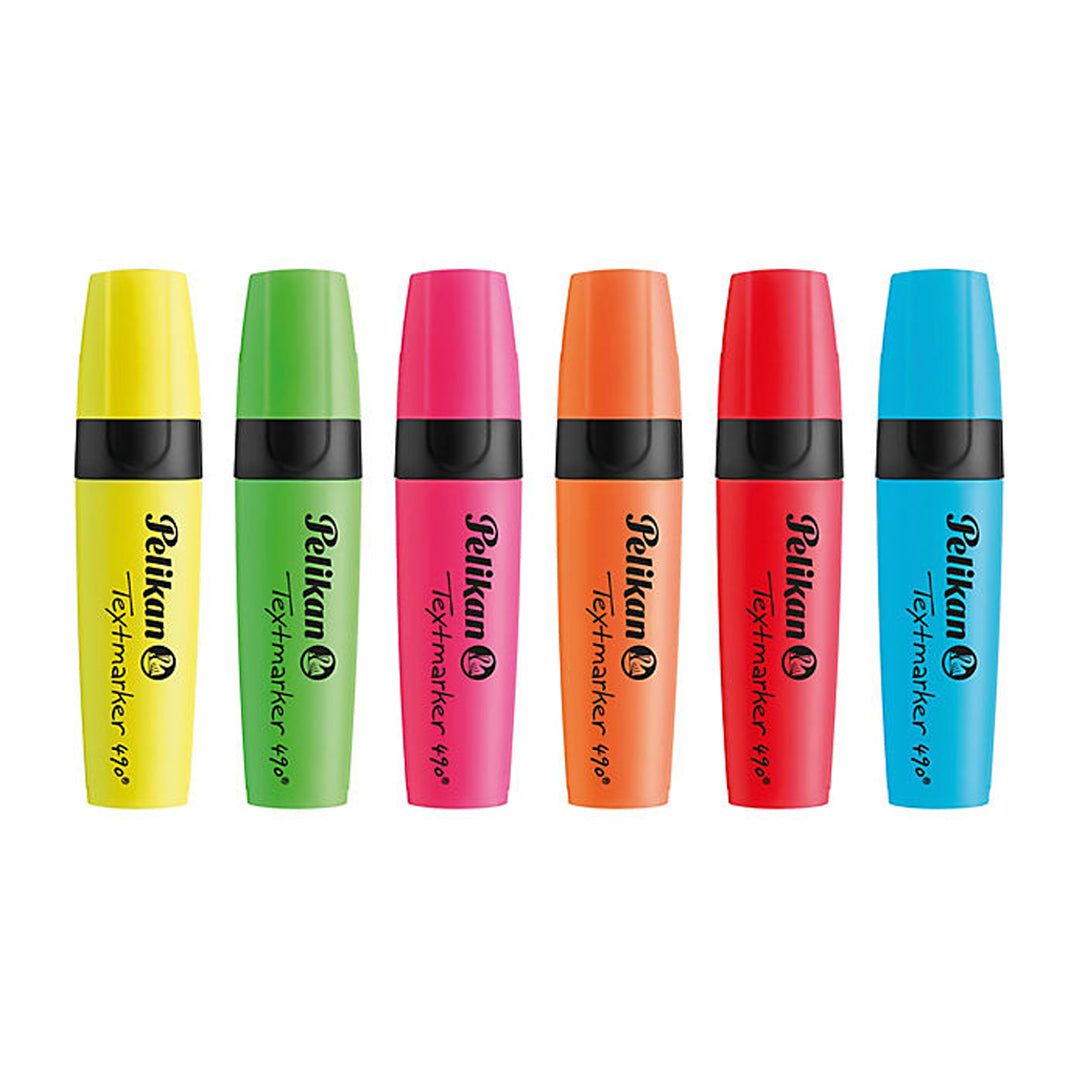 Pelikan Textmarker 490 Highlighter Set of 6 Assorted Colors | Retail ...