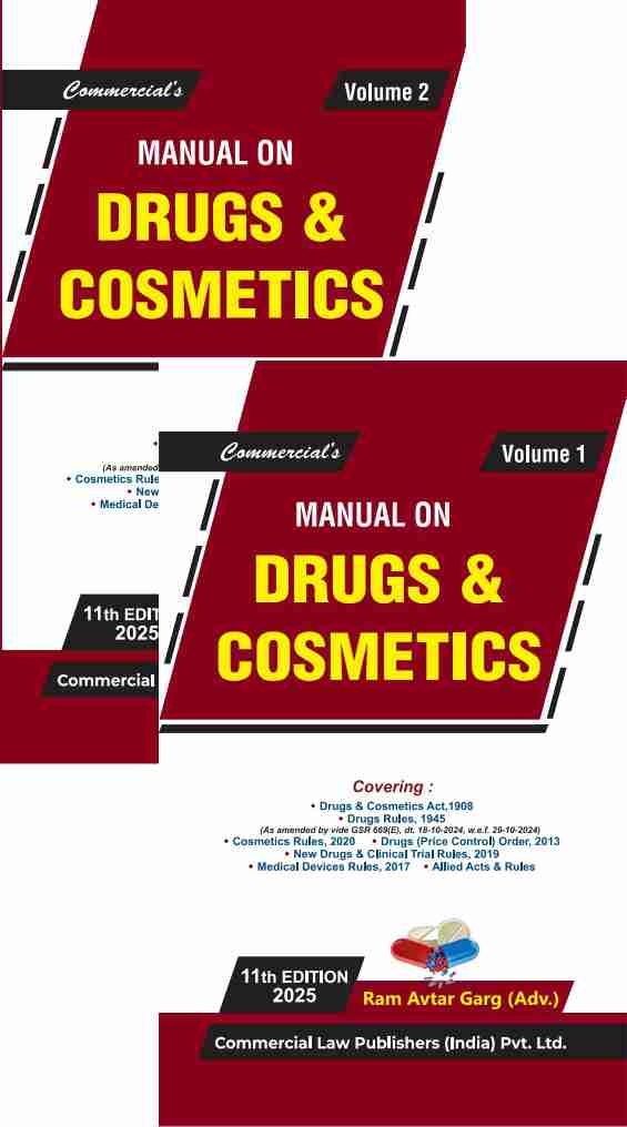Manual on Drugs and Cosmetics in 2 Vols Set – Retail Maharaj