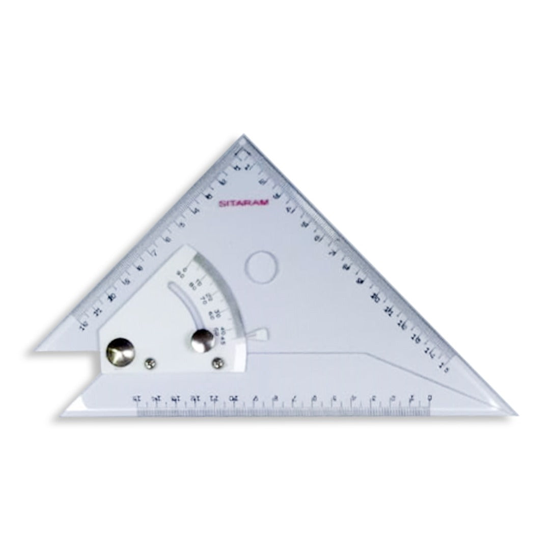 Retail Maharaj Adjustable Drafting Set Square with Inking Edge Clear A